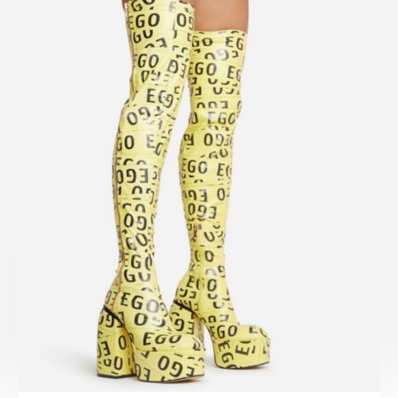 EGO | Shoes | Ego Tape Thigh High Boots | Poshmark